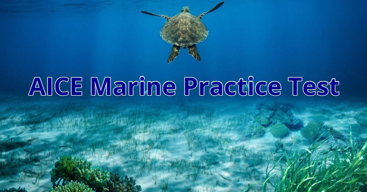 AICE Marine Practice Test: Units 1 - 5 AS Level - Ocean Ambassadors
