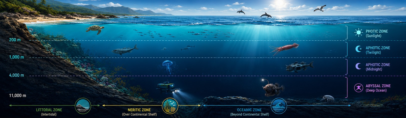 The Ocean Zones Explained - Ocean Ambassadors
